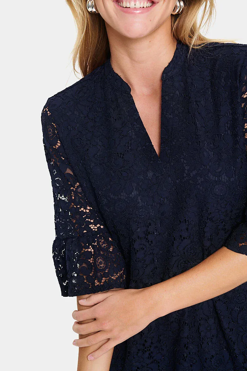 Zanna Kjole Mørk Blå – Loose Fit Kjole fra Saint Tropez | melmo.no - Melmo.no